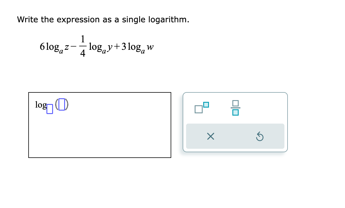 Solved Write the expression as a single logarithm. | Chegg.com