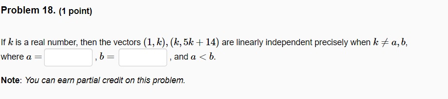 Solved If k is a real number, then the vectors | Chegg.com