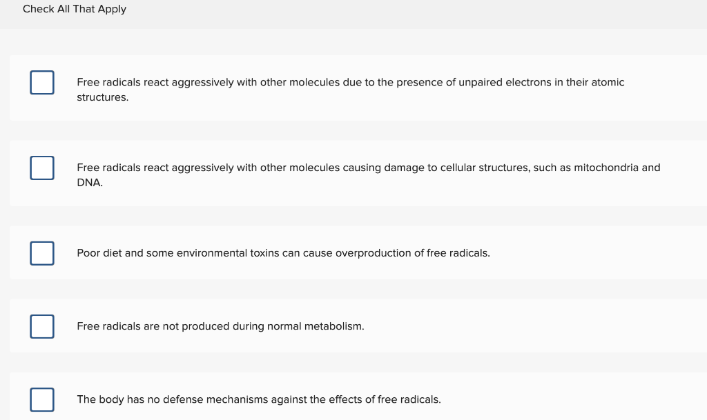 Solved Which of the following are true regarding free | Chegg.com