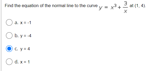 Solved Find the equation of the normal line to the curve y = | Chegg.com