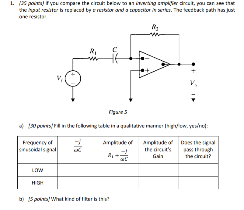 Solved If you compare the circuit below to an inverting | Chegg.com