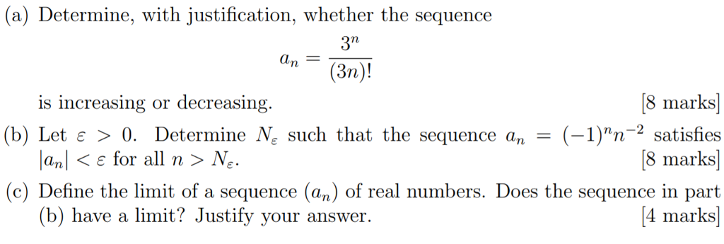 Solved (a) Determine, with justification, whether the | Chegg.com