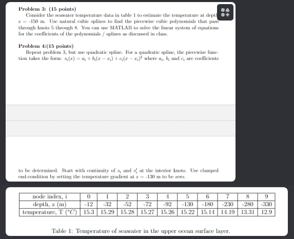 Solved Problem 3: (15 ﻿points)Consider the seawater | Chegg.com