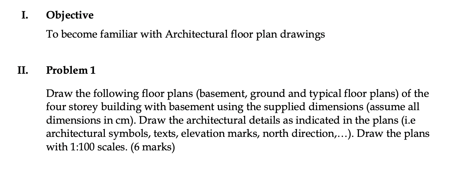 Solved I. Objective To become familiar with Architectural | Chegg.com
