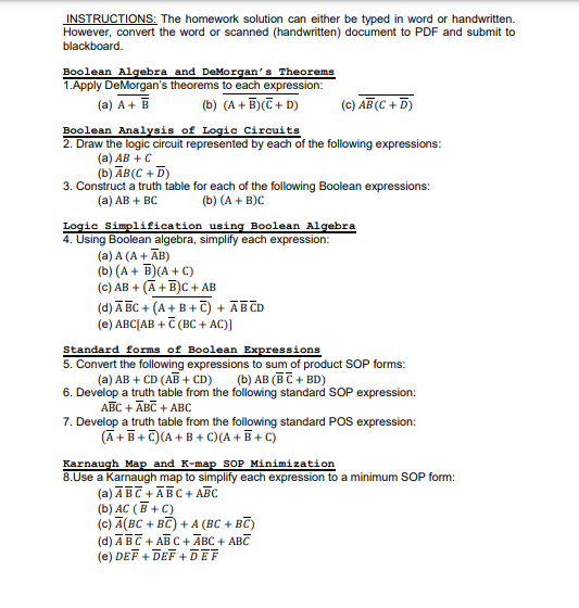 Solved INSTRUCTIONS: The homework solution can either be | Chegg.com