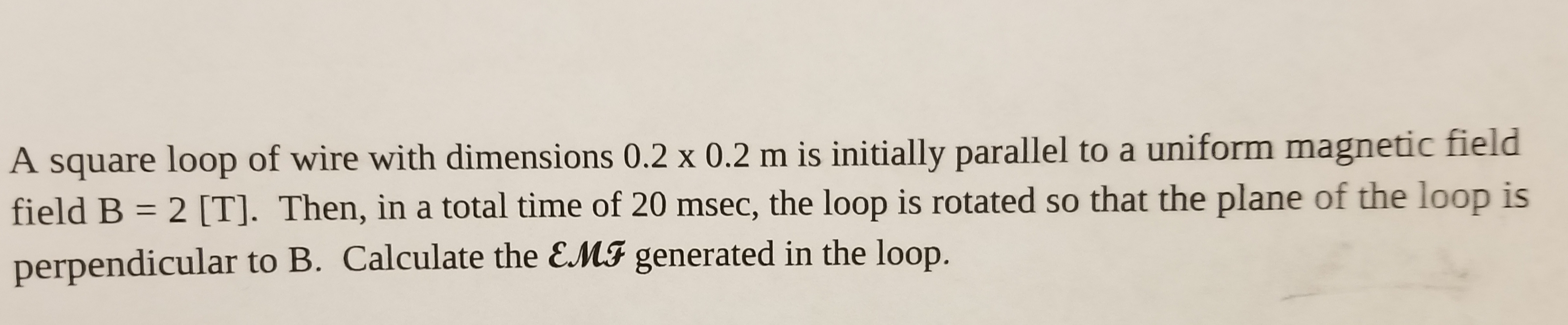 Solved A square loop of wire with dimensions 0.2 x 0.2 m is | Chegg.com