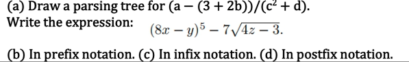 Solved A Draw A Parsing Tree For A 3 2bc D 