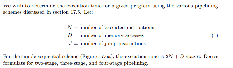 We Wish To Determine The Execution Time For A Given 8524
