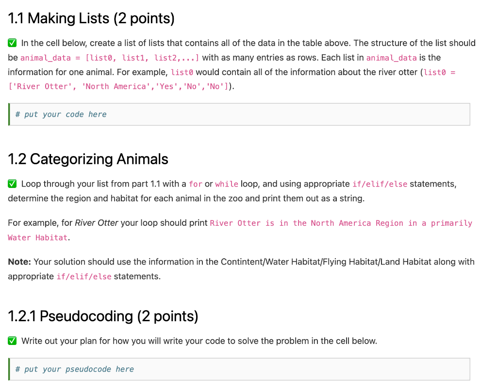 Solved Part 1: Designing a Zoo Layout You are working with a | Chegg.com