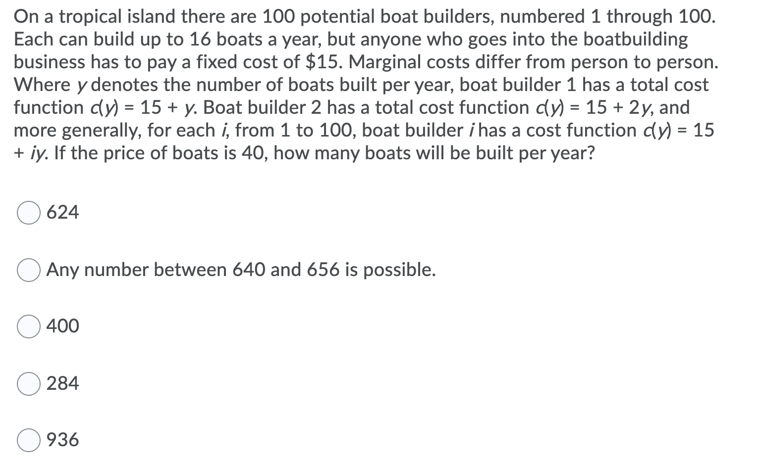 Solved On a tropical island there are 100 potential boat | Chegg.com