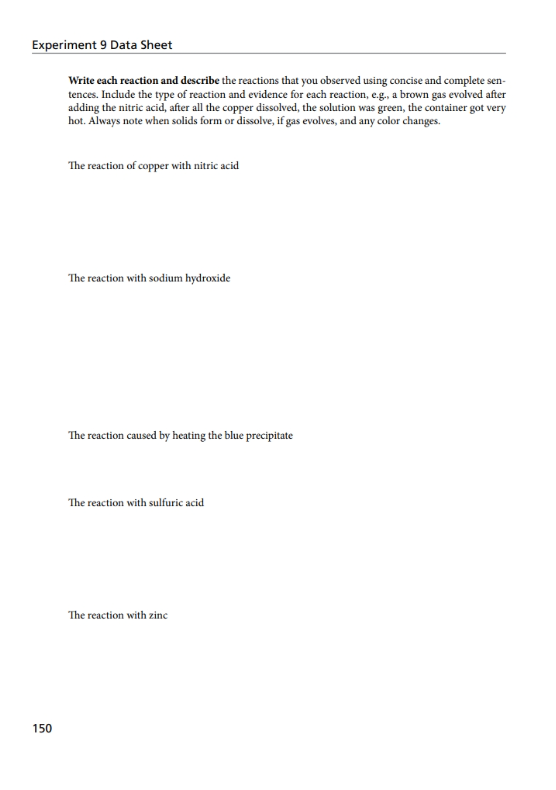 Name Date Lab Partner Instructor EXPERIMENT 9 A Cycle | Chegg.com