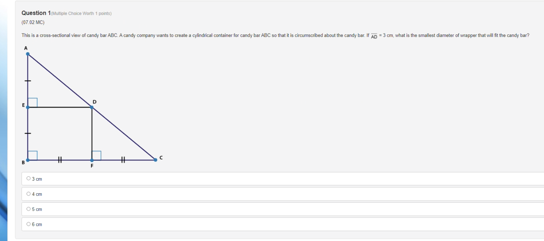 Solved Question 1 (Multiple Choice Worth 1 points) (07.02 | Chegg.com