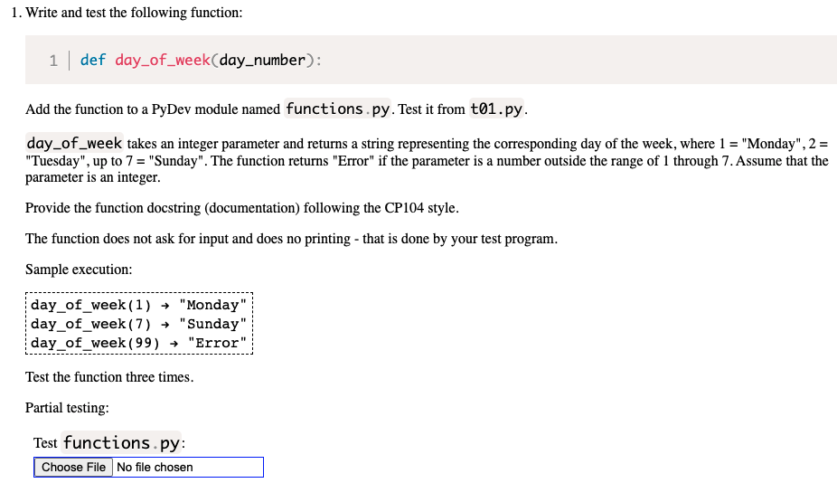 Solved 1 Write And Test The Following Function Def 6037