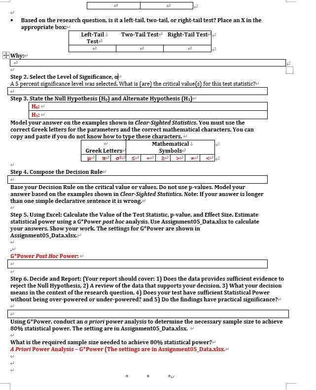 Solved Exercise 2: Step 1: Test Set-up This test is a two | Chegg.com