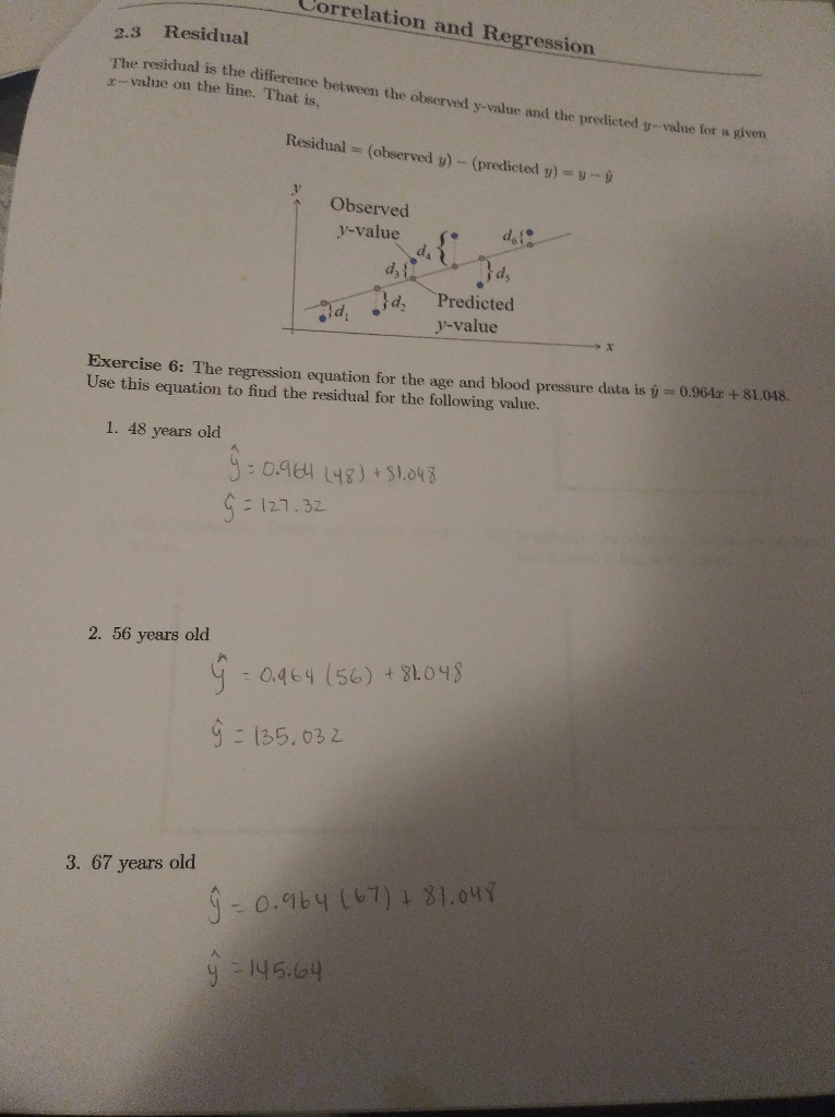 Solved Correlation and Regression 2.2 Predicting y-values | Chegg.com