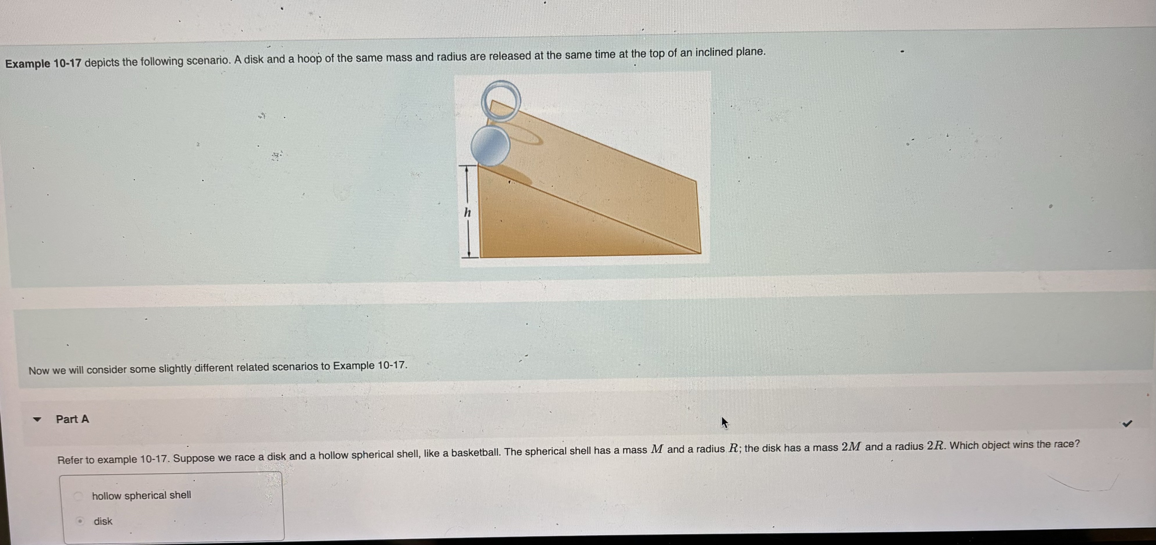 Solved Example 10-17 ﻿depicts the following scenario. A disk | Chegg.com