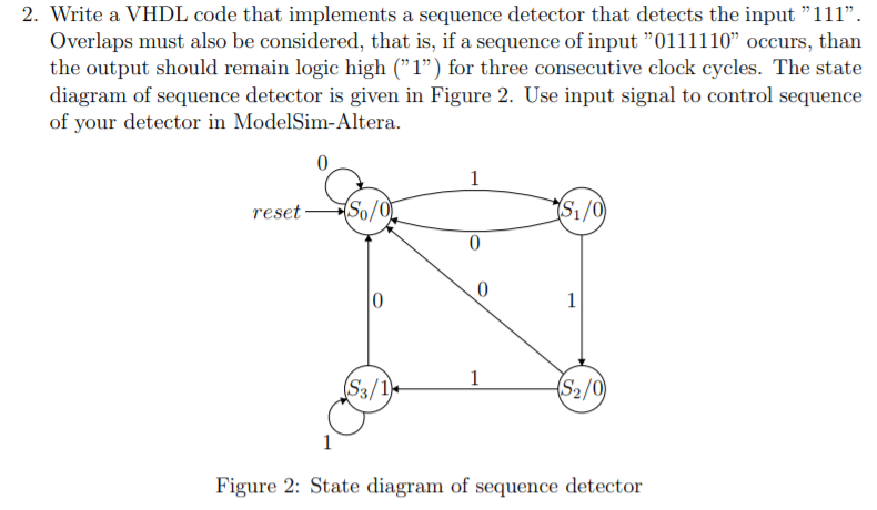 Solved 2. Write a VHDL code that implements a sequence | Chegg.com