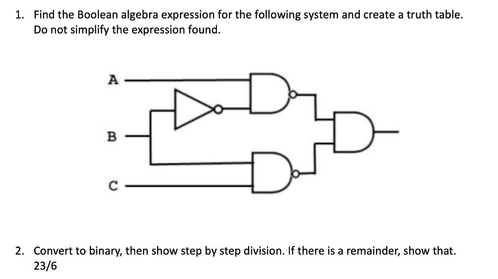Solved 1. Find the Boolean algebra expression for the | Chegg.com