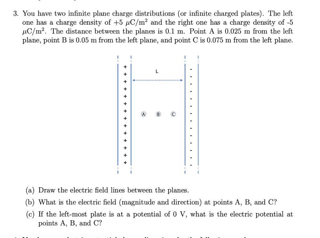 Solved 3 You Have Two Infinite Plane Charge Distributions