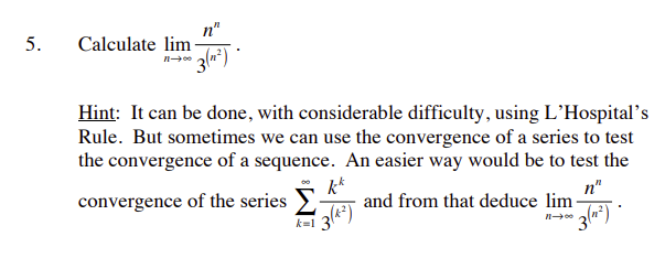 Solved 5. Calculate lim 100 312) Hint: It can be done, with | Chegg.com