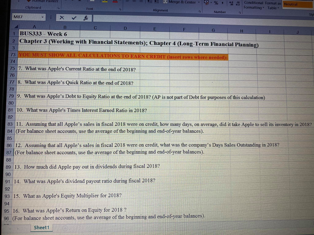 Solved Clipboard Formatting Table Font Alignment Number A75 | Chegg.com