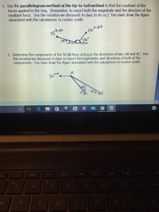 Solved Use the parallelogram method of the tip-to-tail | Chegg.com