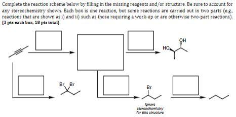 Solved Complete the reaction scheme below by filling in the | Chegg.com