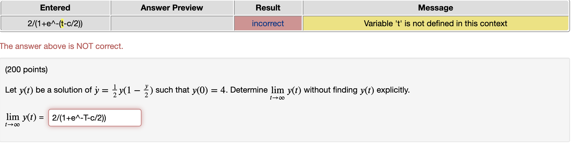 Solved Entered Answer Preview Result Message | Chegg.com