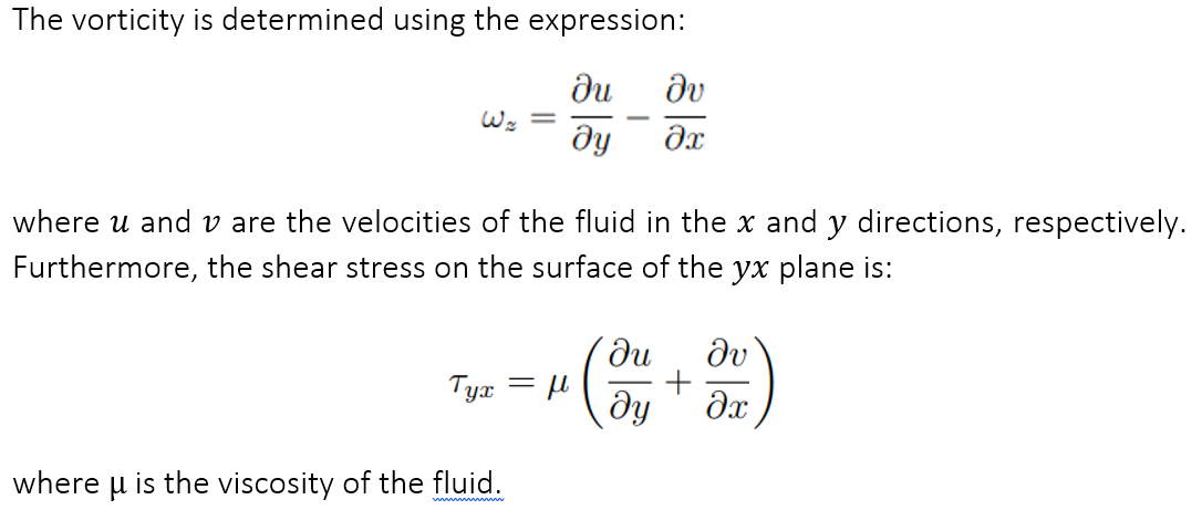 The vorticity is determined using the expression: au | Chegg.com