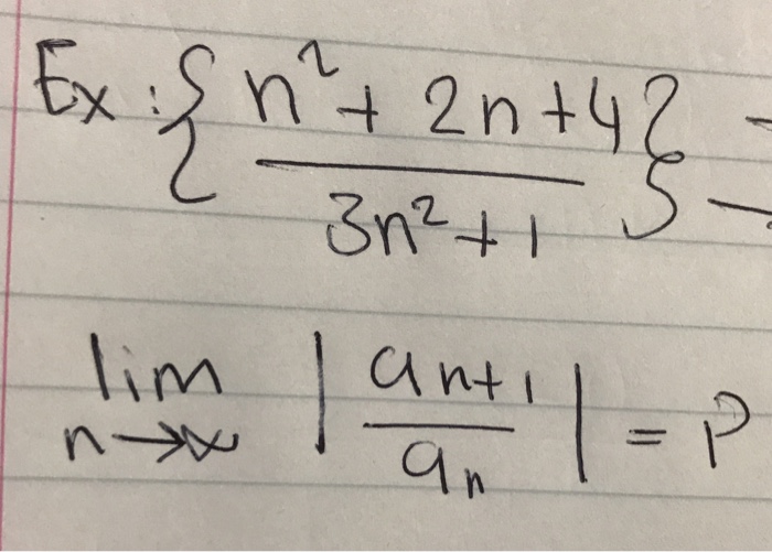 Solved Find the limit of the sequence by using ratio test. | Chegg.com