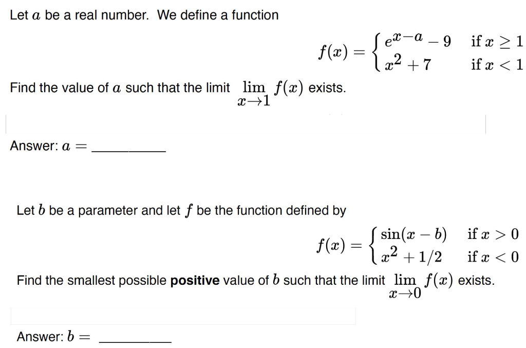 Solved Let a be a real number. We define a function | Chegg.com