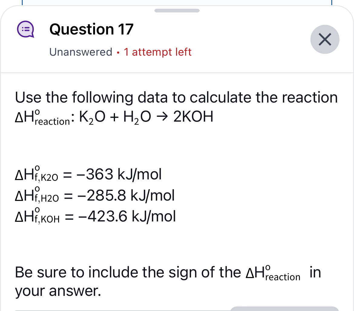 Solved Use the following data to calculate the | Chegg.com