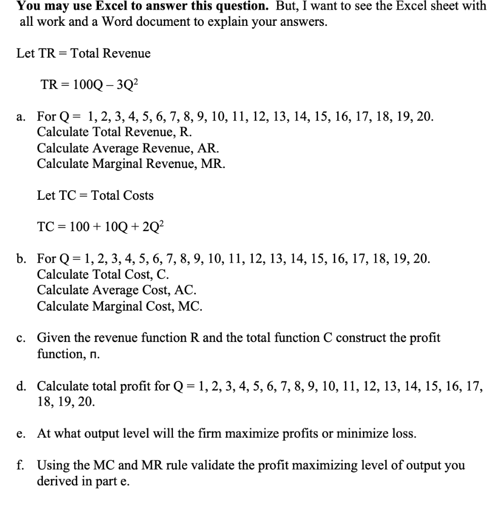 Solved You may use Excel to answer this question. But, I | Chegg.com