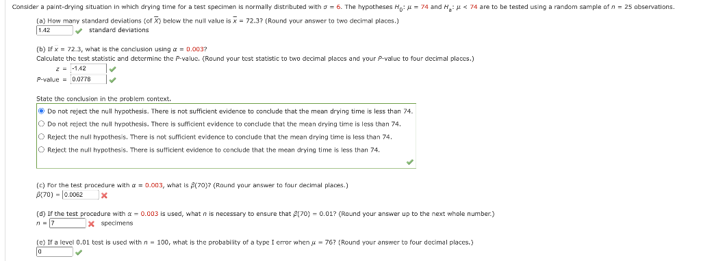 Solved (a) How many standard deviations (of Xˉ ) below the | Chegg.com
