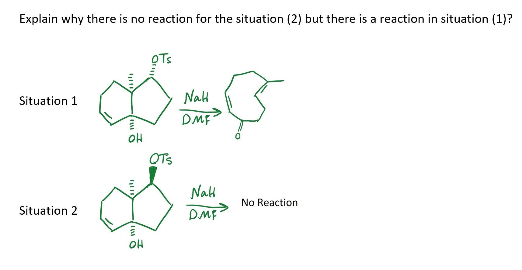 Solved Explain why there is no reaction for the situation | Chegg.com