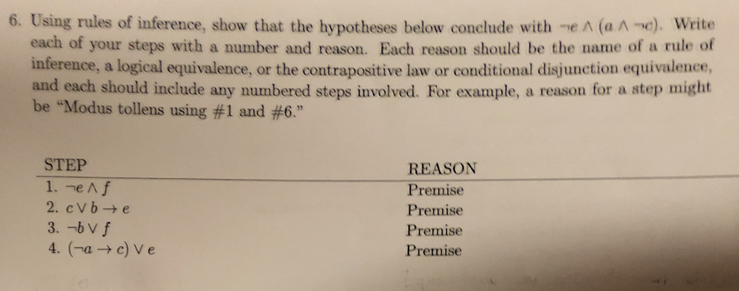 Solved 6 Using Rules Of Inference Show That The Hypotheses 