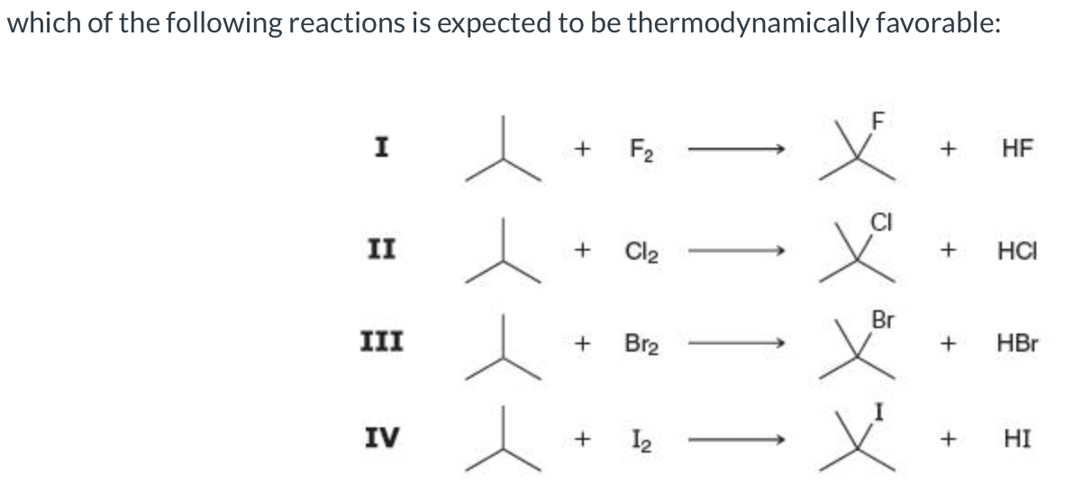 Solved which of the following reactions is expected to be | Chegg.com