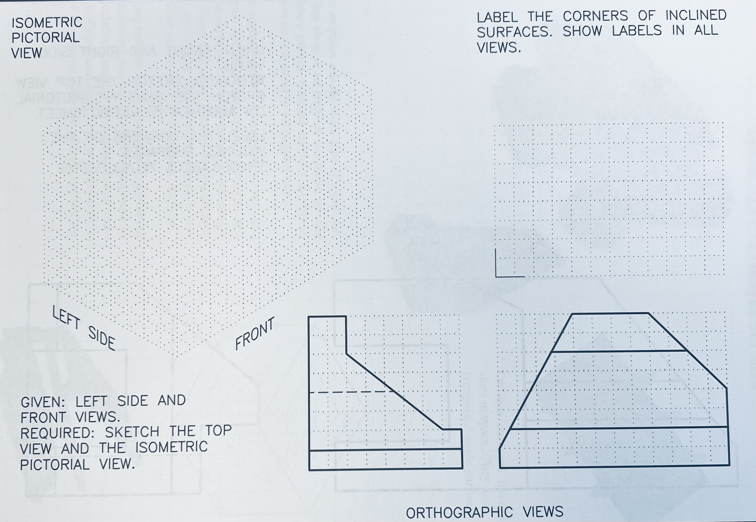 Solved LABEL THE CORNERS OF INCLINED SURFACES. SHOW LABELS | Chegg.com