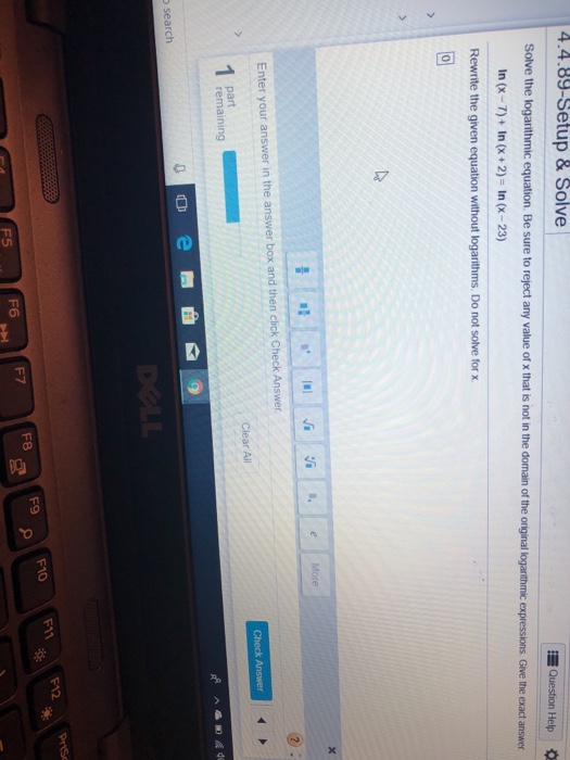 Solved 4.4.85-Setup & Solve Question Help equation 2 log x | Chegg.com Solved 4.4.85-Setup & Solve Question Help equation 2 log x | Chegg.com