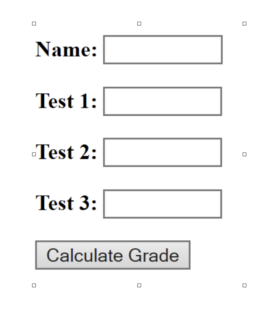 Solved Name: Test 1: Test 2: Test 3: | Chegg.com