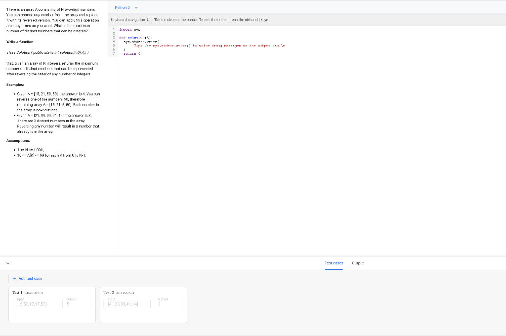 Solved There is an array A consisting of N two-digit | Chegg.com