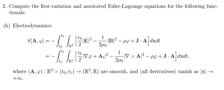 Solved 2. Compute the first-variation and assoicated | Chegg.com