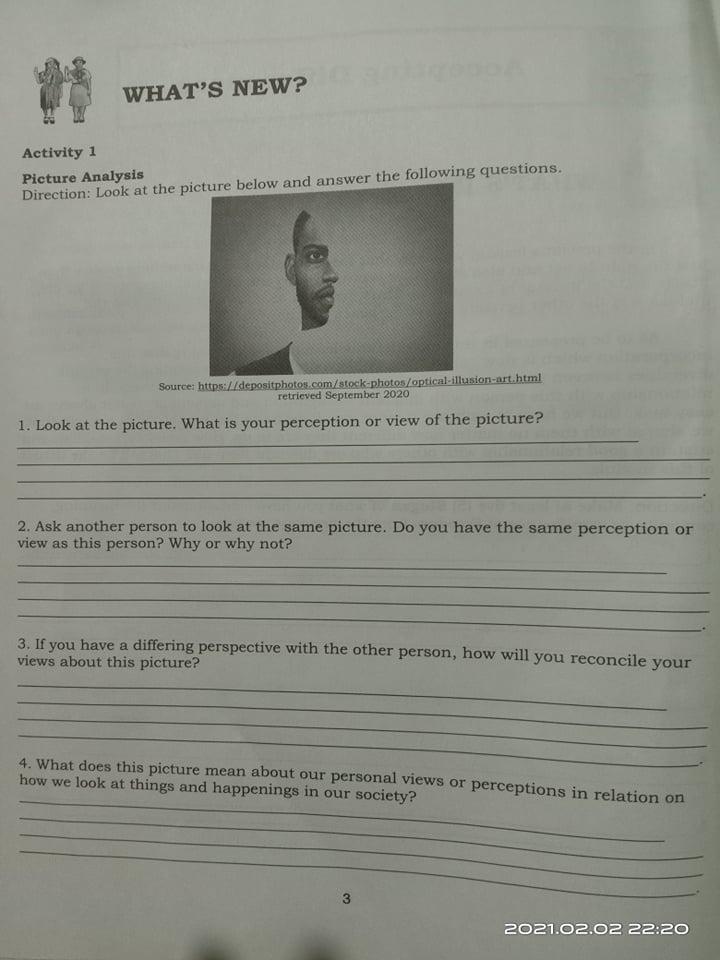 Solved WHAT'S NEW? Activity 1 Picture Analysis Direction: | Chegg.com