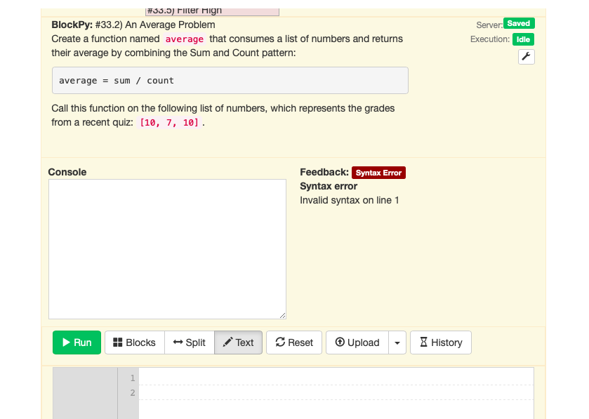 Solved BlockPy: #332) An Average Problem Create a function | Chegg.com