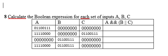 Solved | 8 Calculate the Boolean expression for each set of | Chegg.com