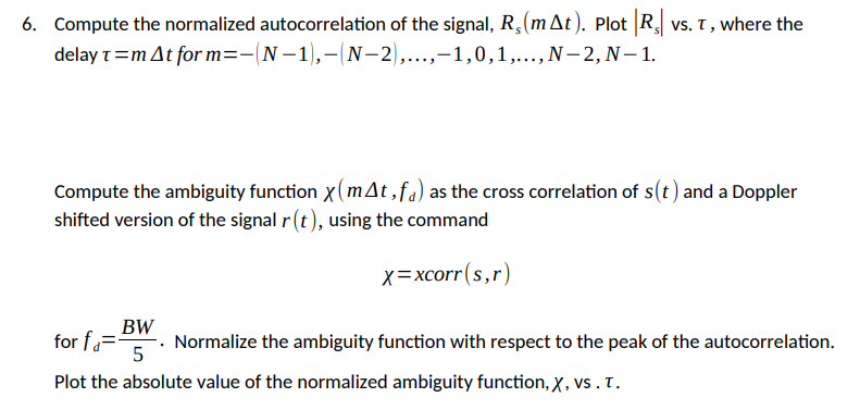 Consider The Following Linear Fm Pulse With Chirp