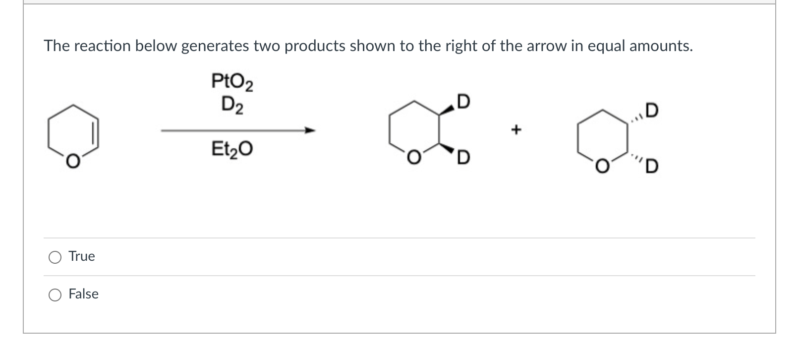 Solved The reaction below generates two products shown to | Chegg.com