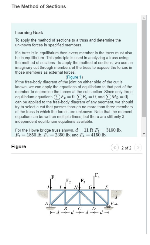 Solved Part A - Determining the forces in three specified | Chegg.com