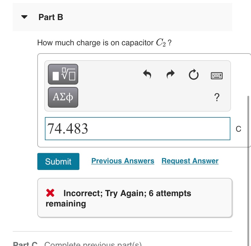 Solved o Constants Two capacitors are connected to a battery | Chegg.com