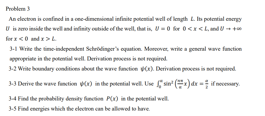 Solved Problem 3 An Electron Is Confined In A
